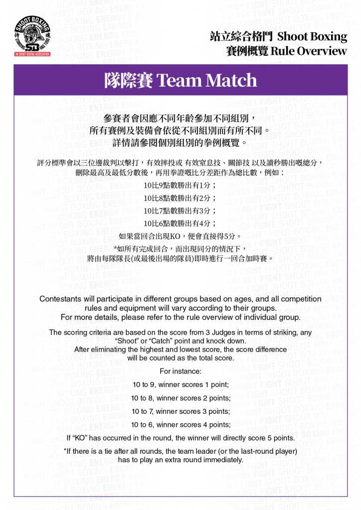 賽際 (Team & Individual: Cadet, Teens, Amateur, Profession) – MCSF 中國香港綜合 ...